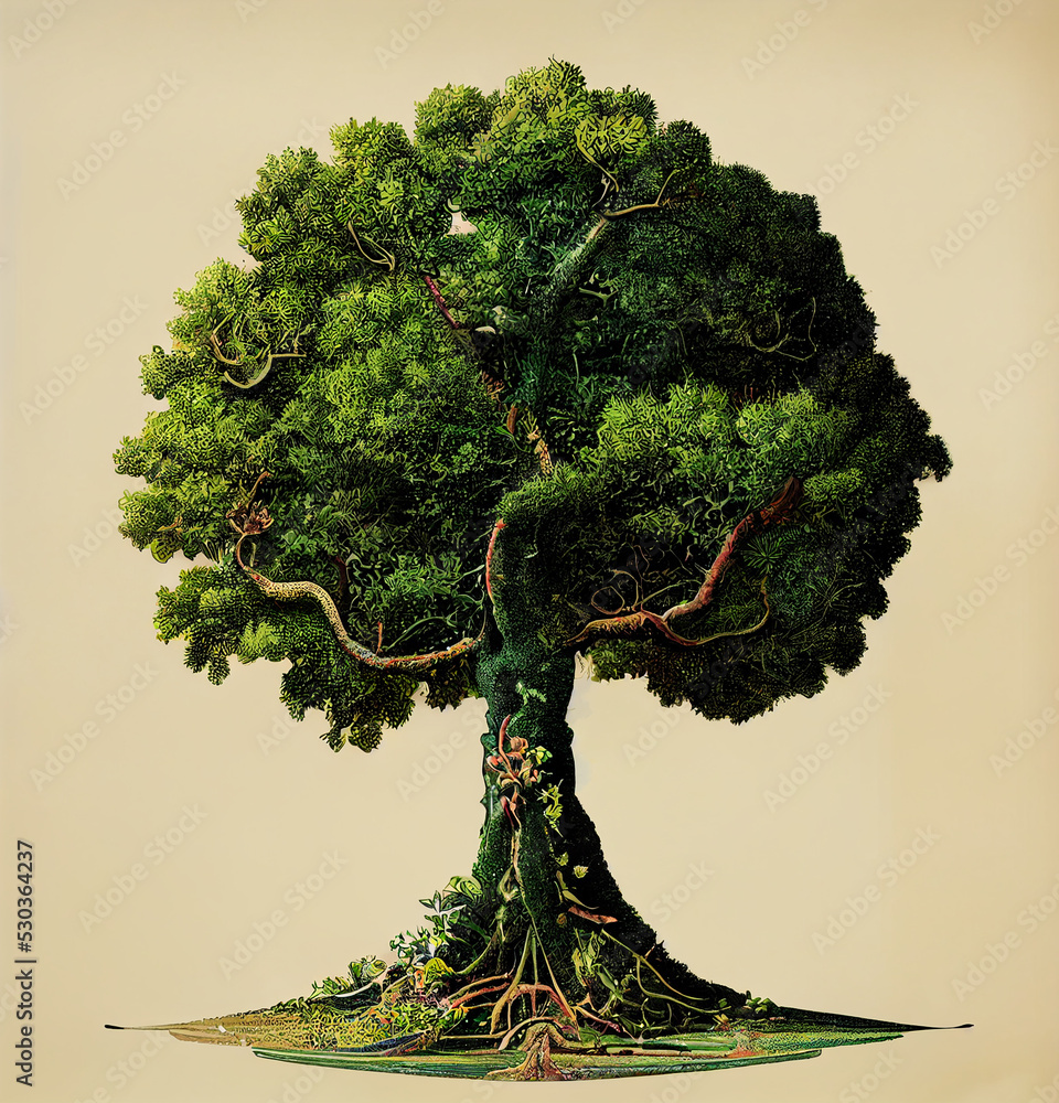 beautiful tree, image related to nature and grow Stock Illustration ...