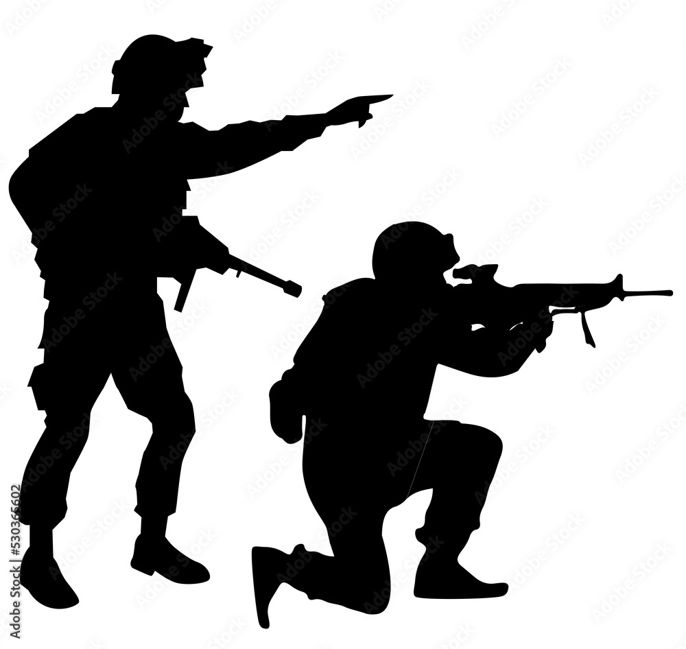 Soldier silhouette cartoon background image Stock Illustration | Adobe ...