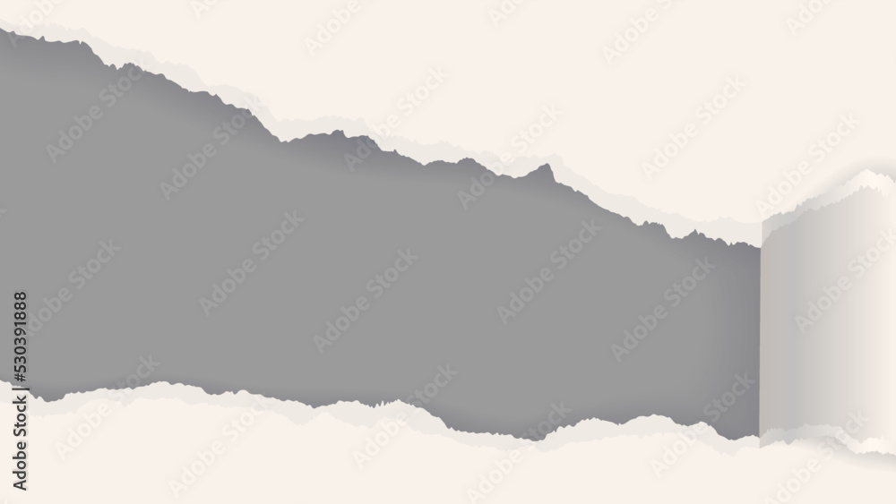 Vector torn paper. Vector banner with tear paper effect. Sizable ...