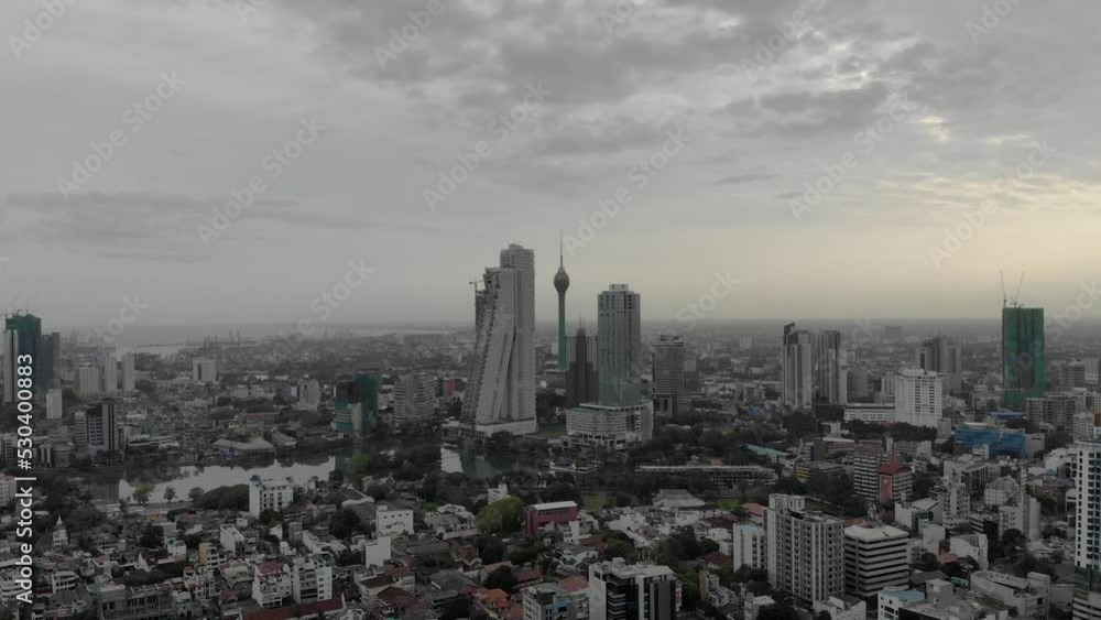 Colombo aerial view, Colombo skyscraper cityscape, Sri Lanka.View of ...