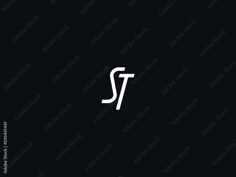 Minimalist ST Logo Letter Vector, Creative St s t Logo Icon Design For ...