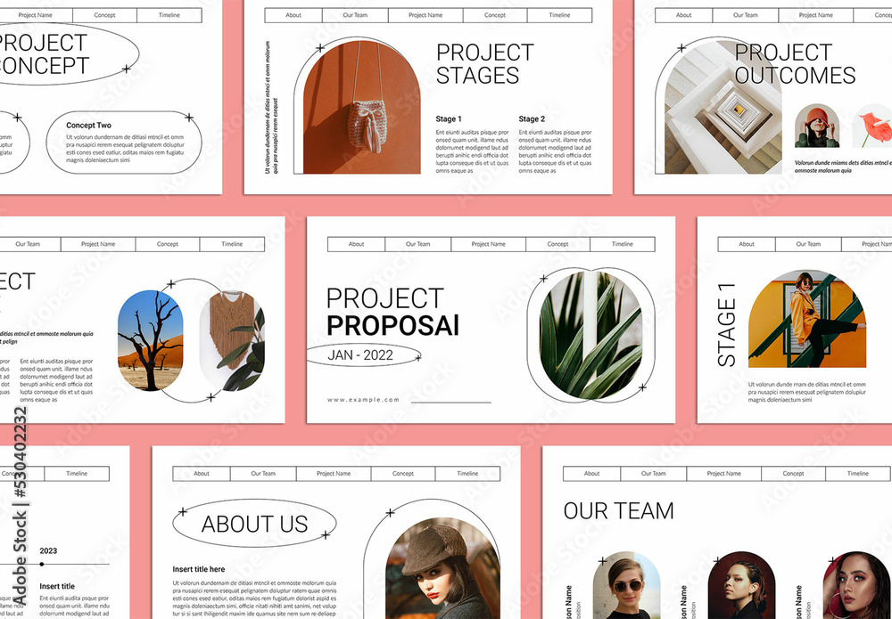 Project Proposal Presentation Layout Stock Template | Adobe Stock