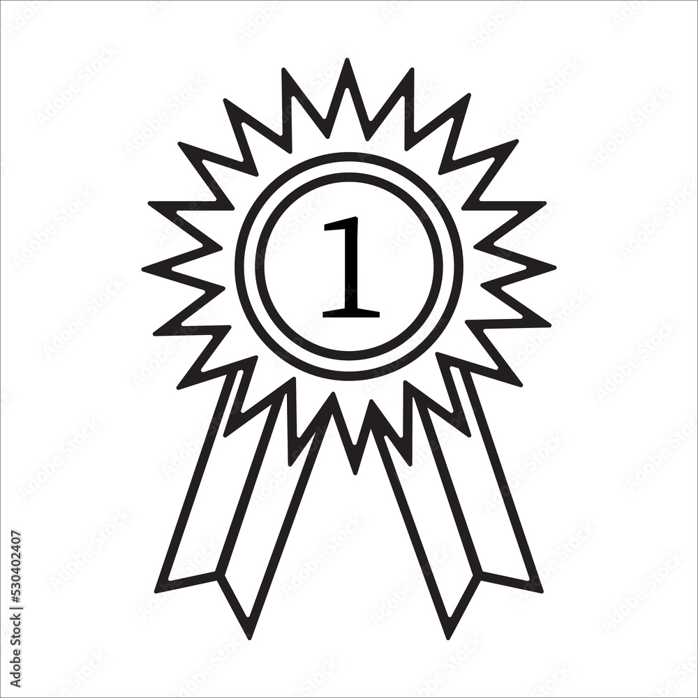 First prize ribbon award vector, Vetores, Design de etiqueta, Medalhas ...