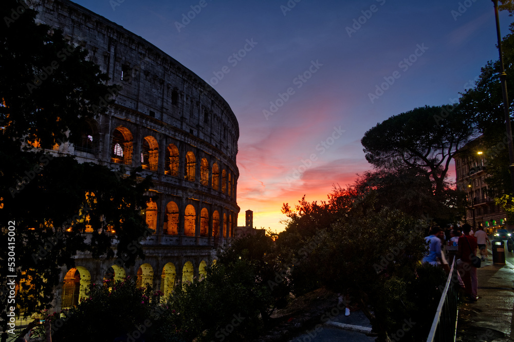 The Colosseum located in Rome Italy is an oval amphitheater in the ...