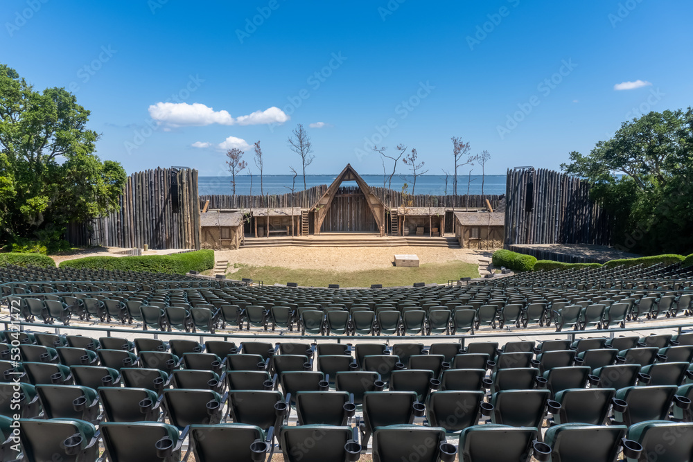 The Lost Colony, historical outdoor drama, waterside amphitheater on ...