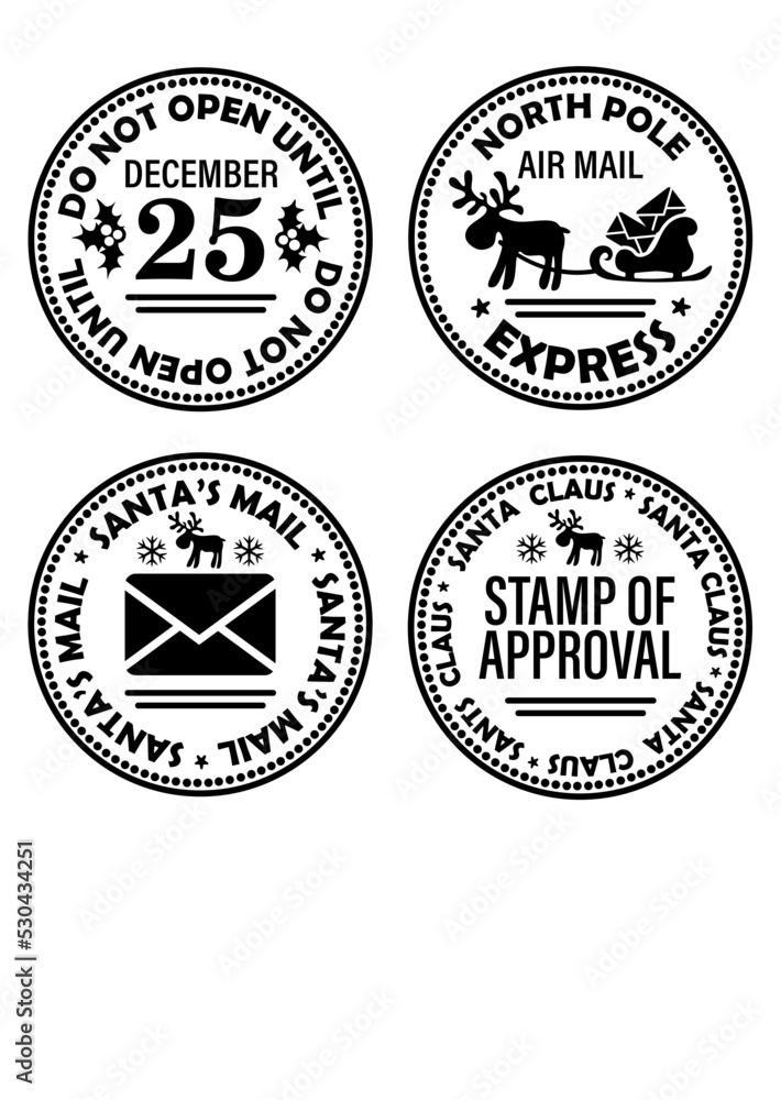 Bundle: Postage Stamp svg file, North pole express, Santa's mail ...