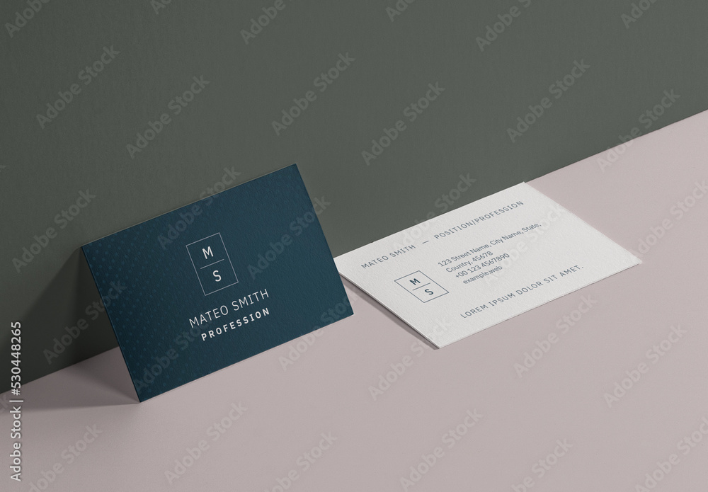 Minimal Individual Business Card Layout Stock Template | Adobe Stock