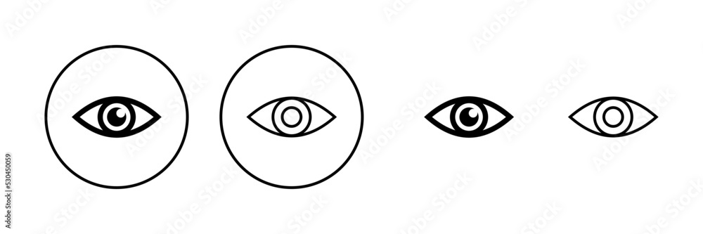 Eye icon vector. Eye sign and symbol. Look and Vision icon. Stock ...
