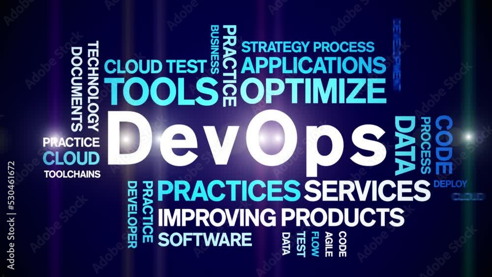 DevOps animated tag word cloud;text design animation kinetic typography ...