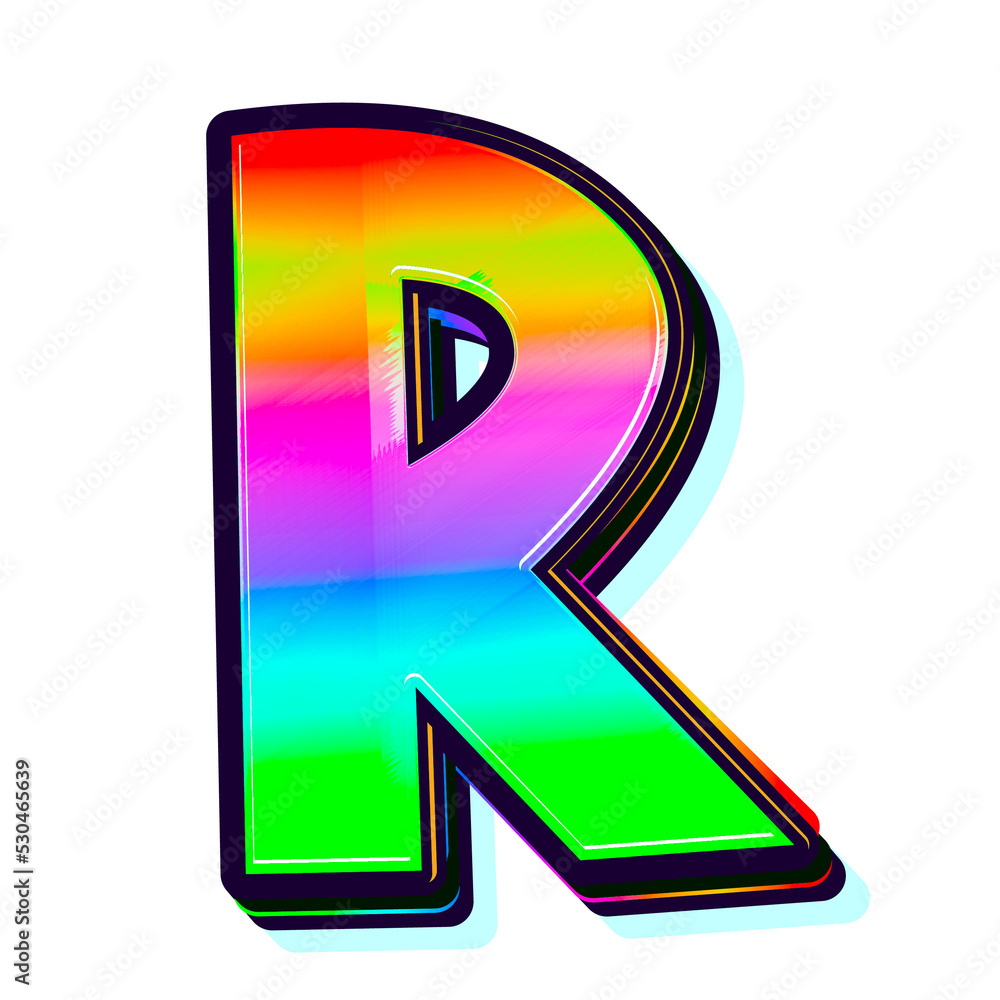 Jungle King alphabet rainbow font colorful alphabet ,r. design for ...