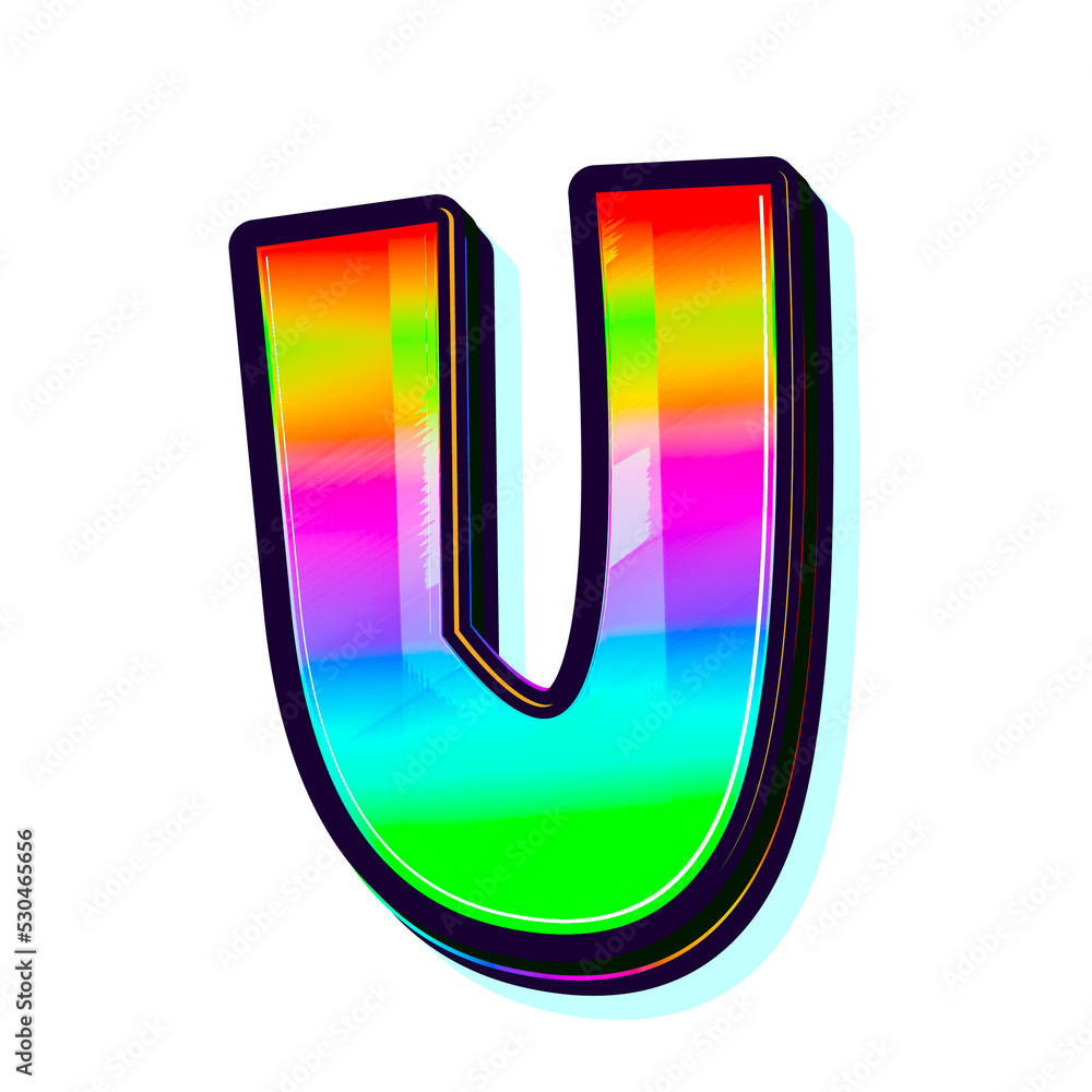 Jungle King alphabet rainbow font colorful alphabet ,u. design for display, brand design ...