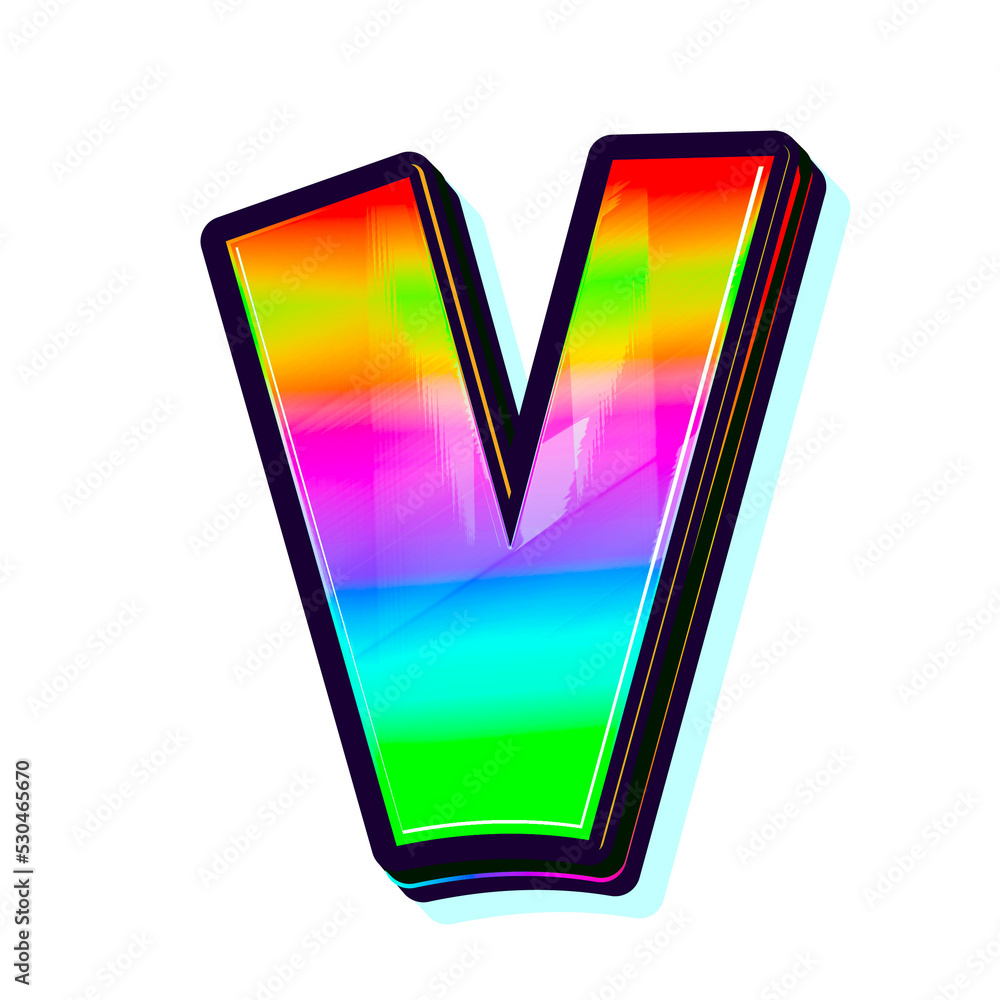 Jungle King alphabet rainbow font colorful alphabet ,v. design for ...