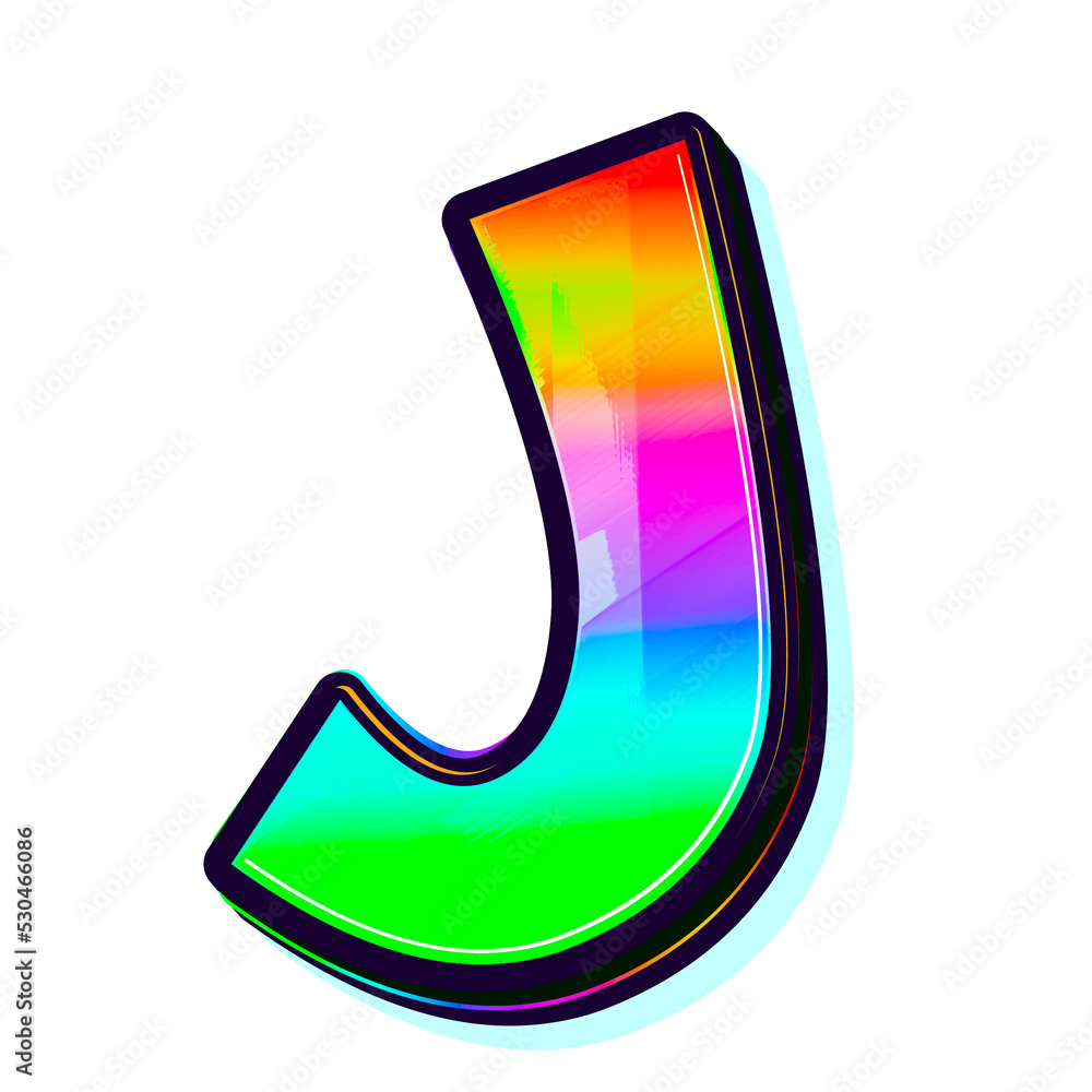 Jungle King alphabet rainbow font colorful alphabet ,j. design for display, brand design ...