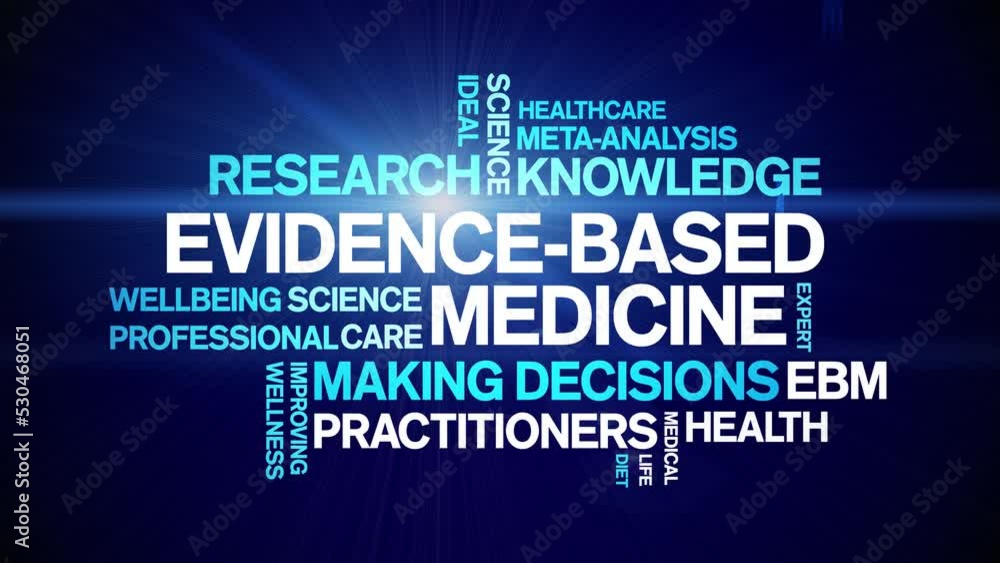 Evidence-Based Medicine animated tag word cloud;text design animation ...