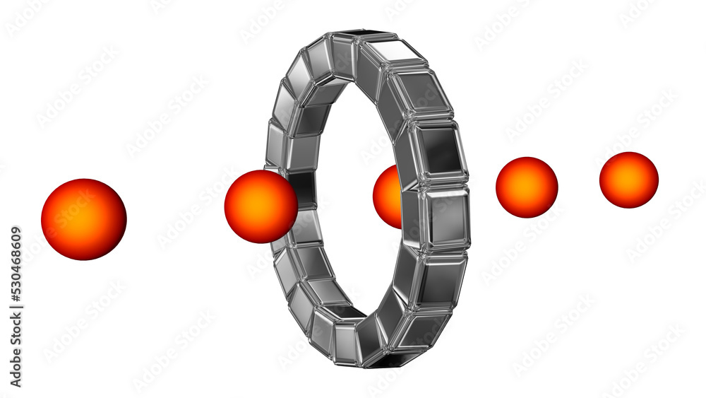 High energy particles moving through magnetic rings . Fast particles in ...