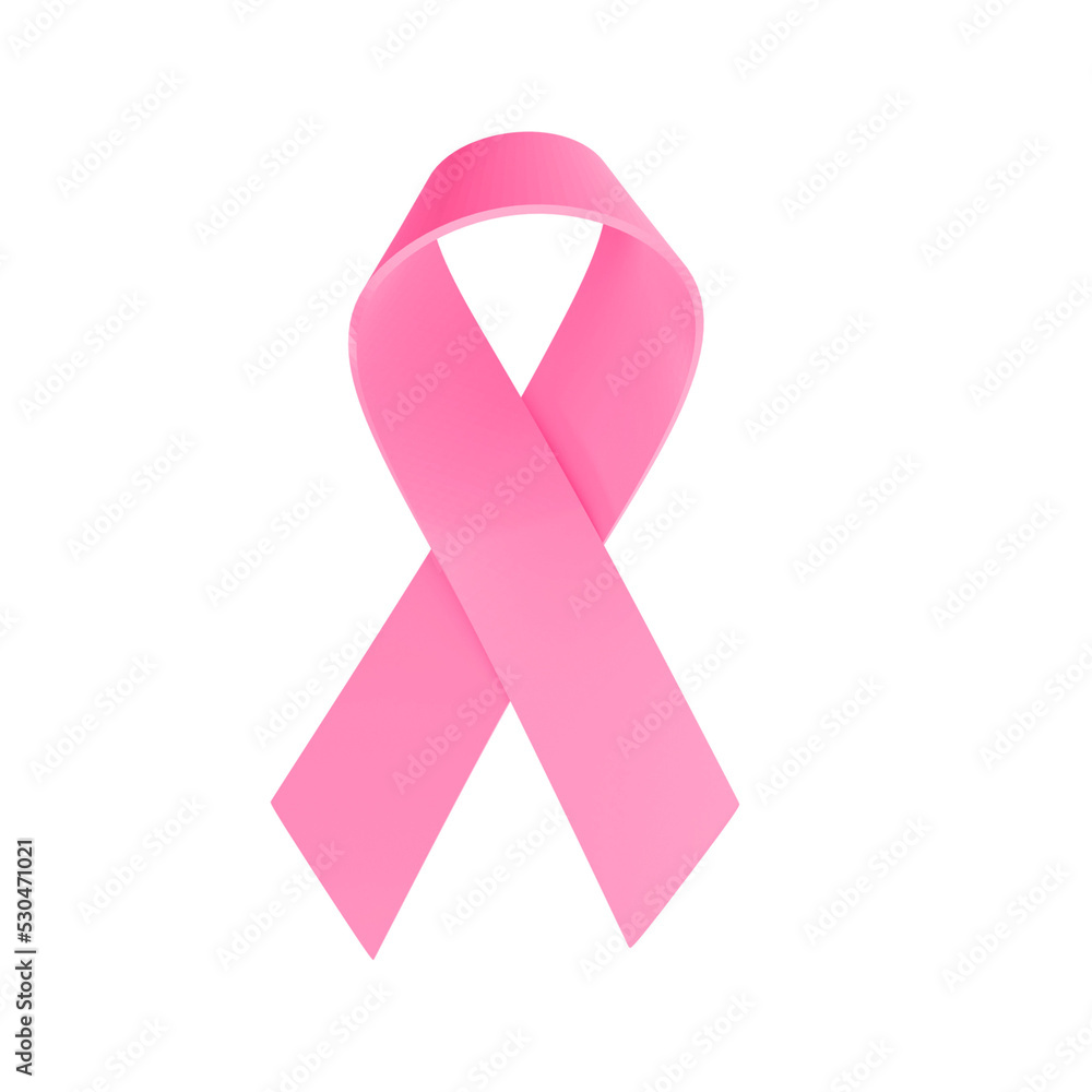 Fita do Outubro Rosa Ilustração 3D fundo transparente Stock ...