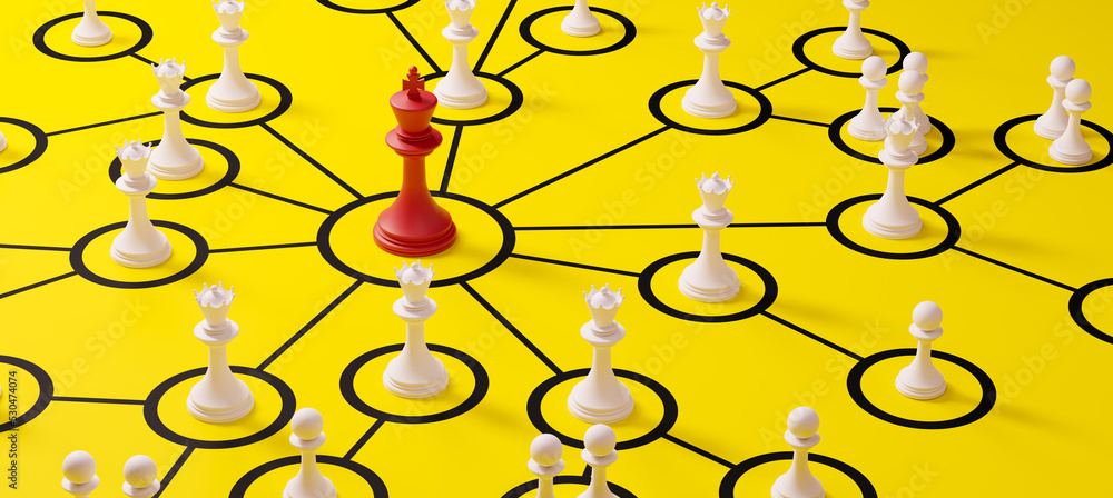 organization of chess game network.Business organization chart,Boss ...