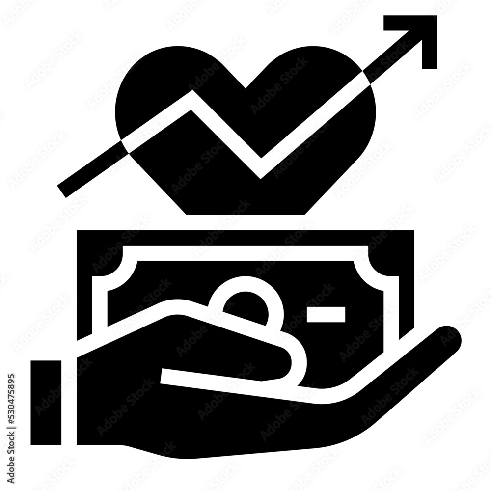 increase healthcare costs icon Stock Vector | Adobe Stock