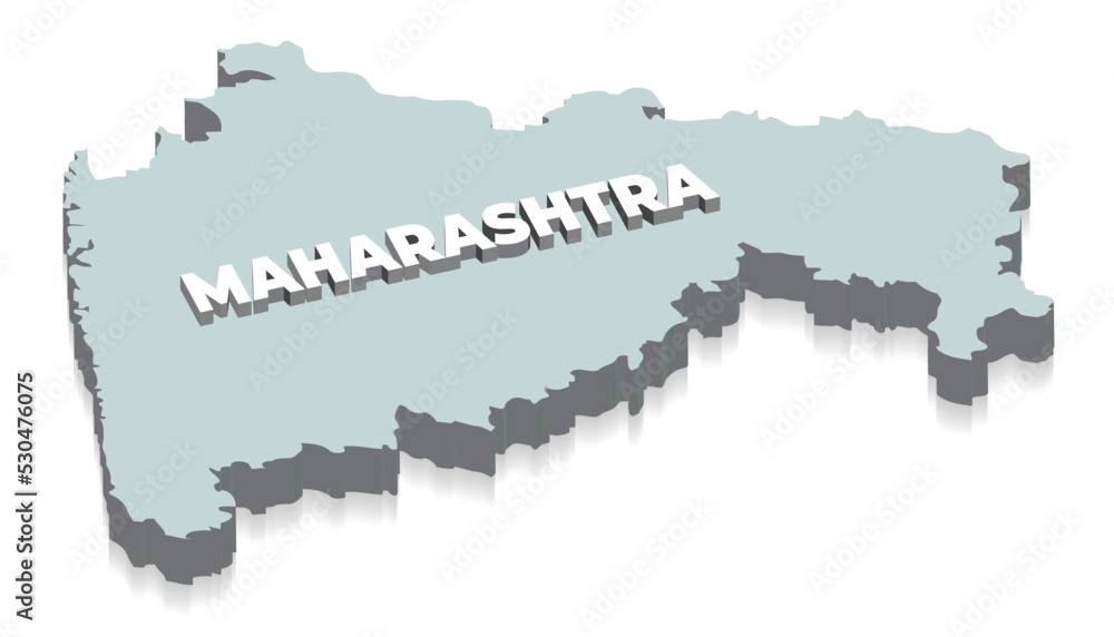3d Maharashtra map, state of India Stock Vector | Adobe Stock