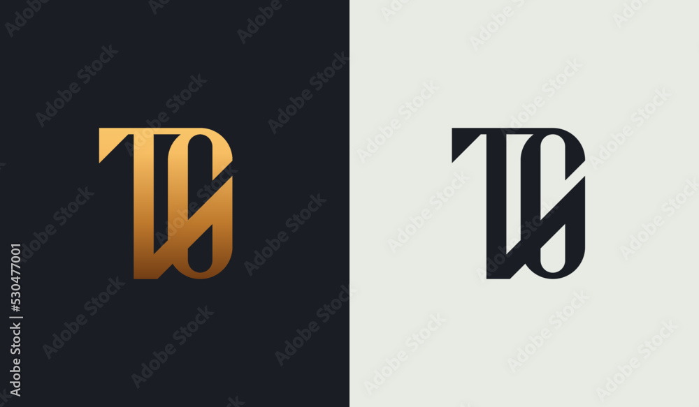 Initial TG GT T G Monogram Logo Template. Initial Based Letter Icon ...
