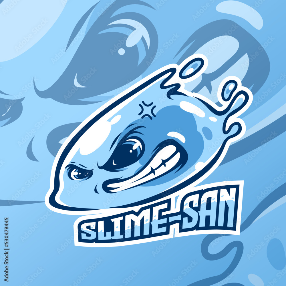 Angry Slime Mascot Logo Design Stock Vector | Adobe Stock