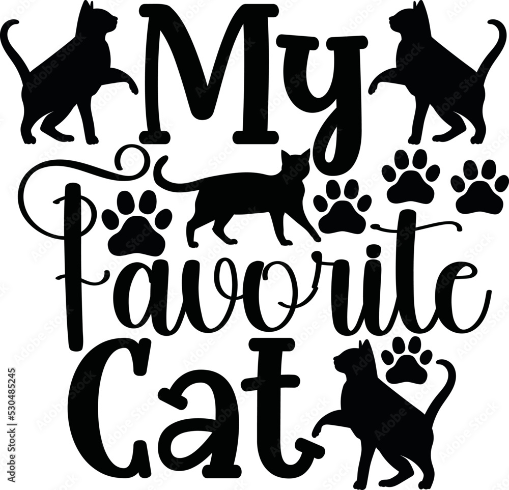 Cat svg design cut files Stock Vector | Adobe Stock