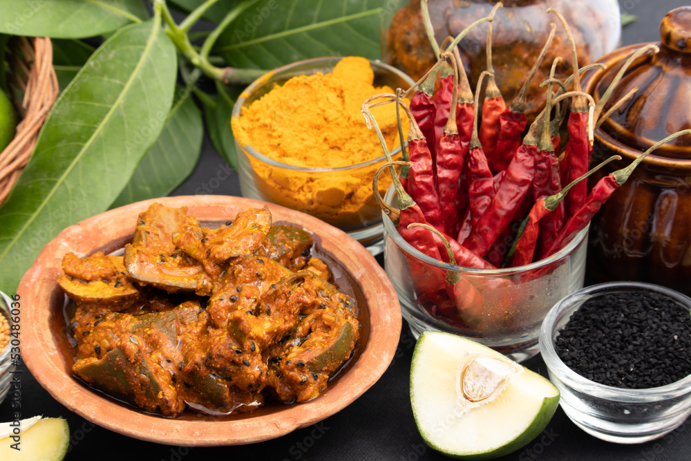 Mango Pickle Also Called Aam Ka Achar, Sookha Kairi, Chatpata Loncha Is ...