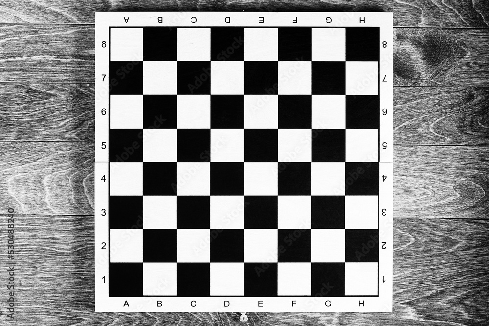 Black and white template of classic chessboard as a template. Mockup ...