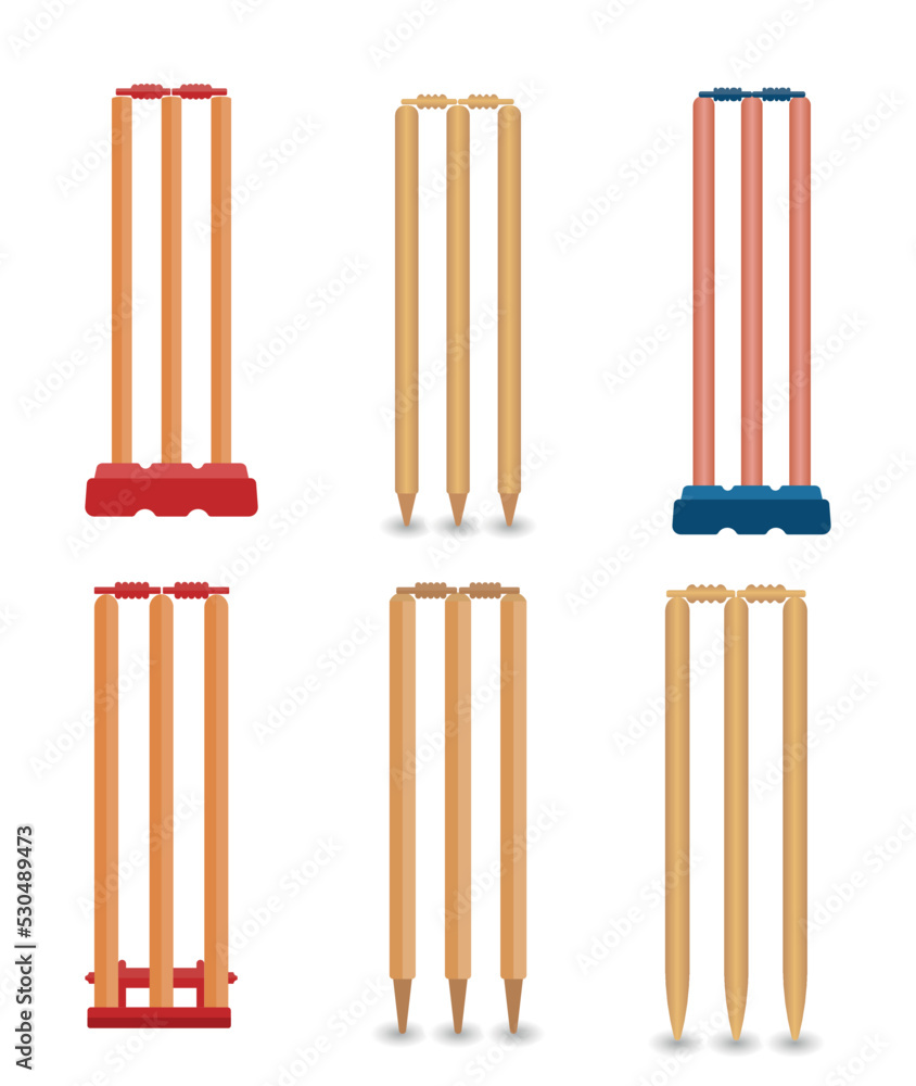 Premium Illustrations Cricket Stump Vector Collection, Hi-Quality ...