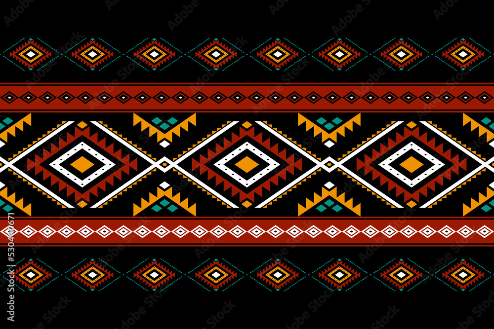 Geometric ethnic oriental seamless pattern traditional Design for ...