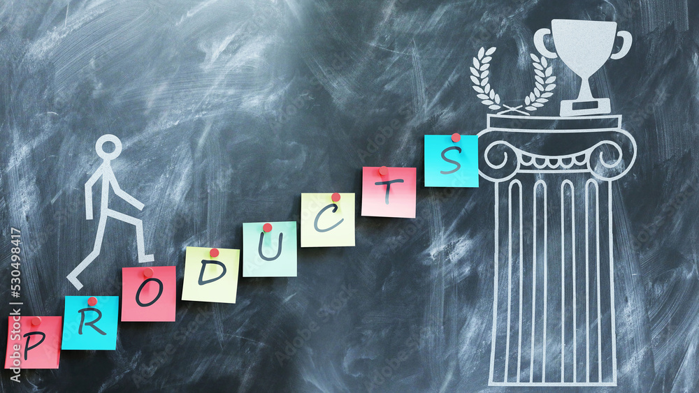 Products make steps to success, wealth and prosperity in personal and ...