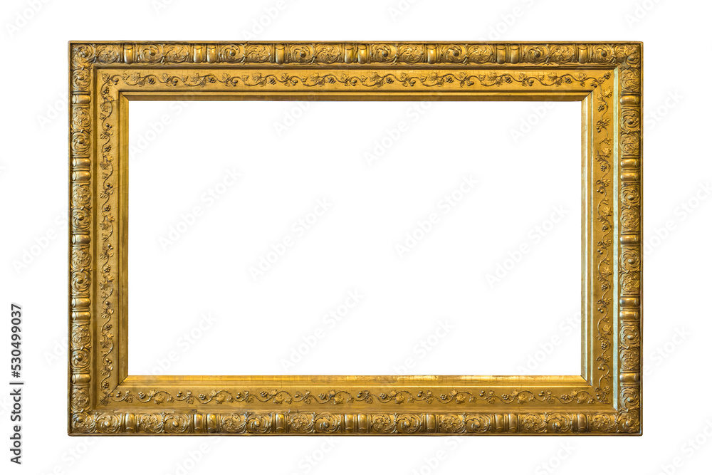 Antique wooden frame with wide edges for paintings or photographs with ...