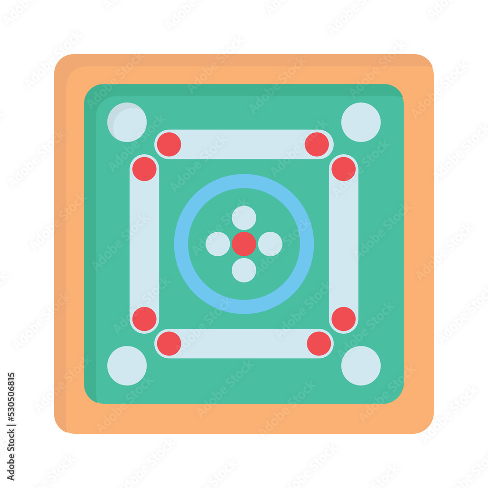 Carrom Board Game Vector Icon which is suitable for commercial work and ...