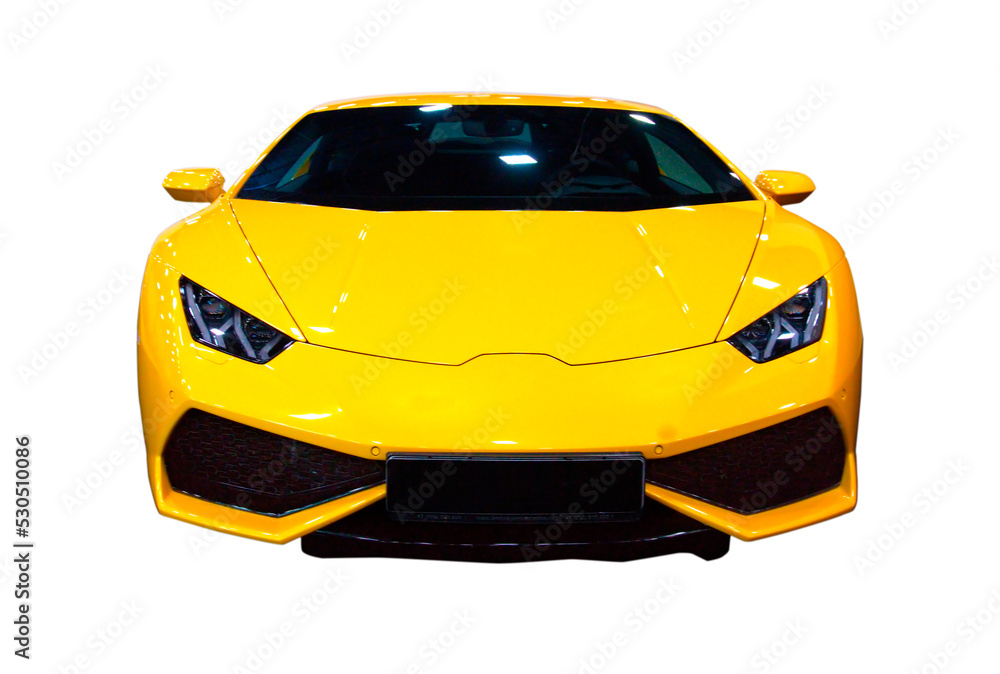 Luxury Italian supercar. Front view. Transparent background. Stock ...