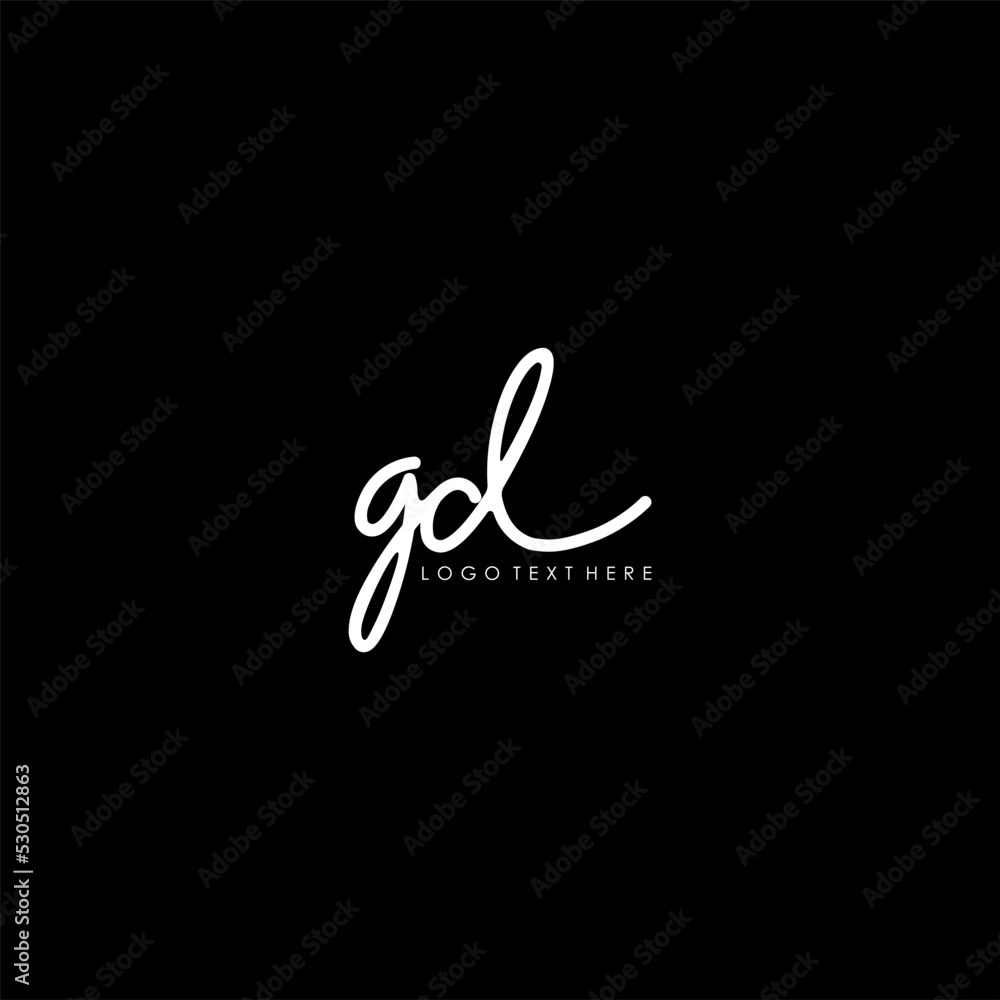 gd, gd letter logo, hand written gd logo, hand written logo Stock ...