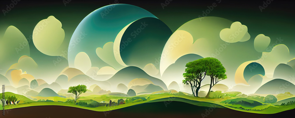 Abstract rural earth as wallpaper background header illustration Stock ...