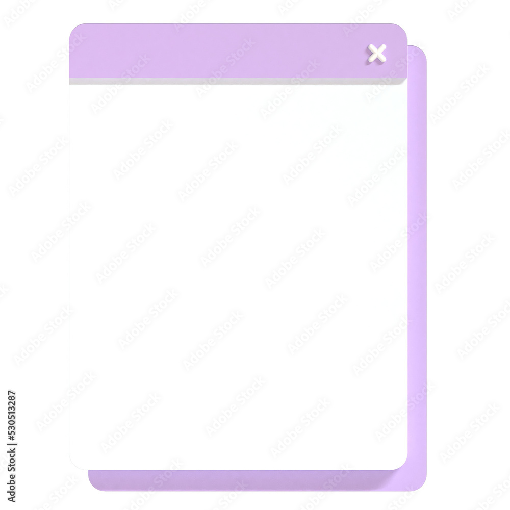 Application window illustration in 3D design Stock Illustration | Adobe ...