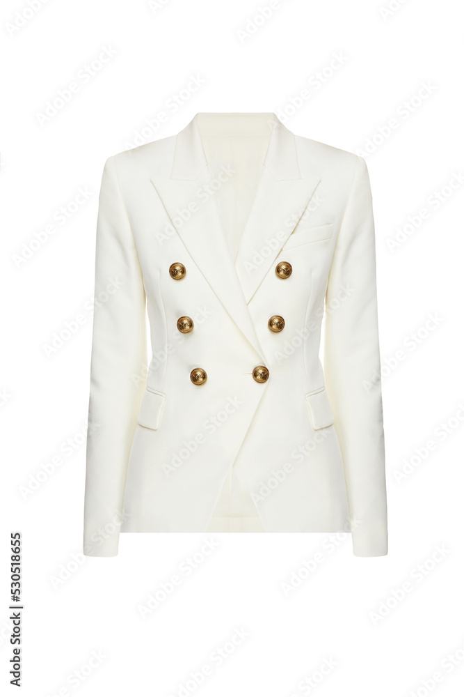 Ghost mannequin. White women's business blazer without human model ...