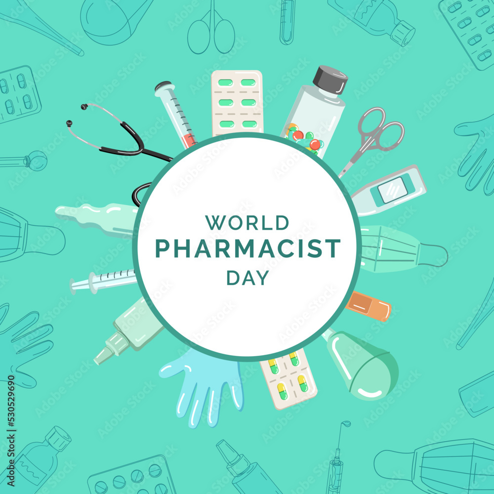 World Pharmacist Day Illustration Stock Vector Adobe Stock