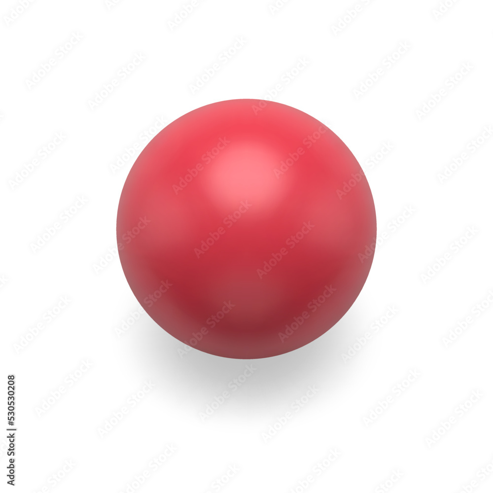 Red classic glossy realistic circle ball clear 3d template for balloon ...