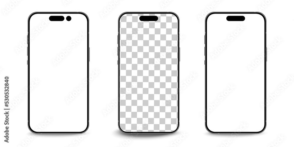 Apple IPhone 14 Pro, IPhone 14 Pro Max mockup .Set of realistic ...