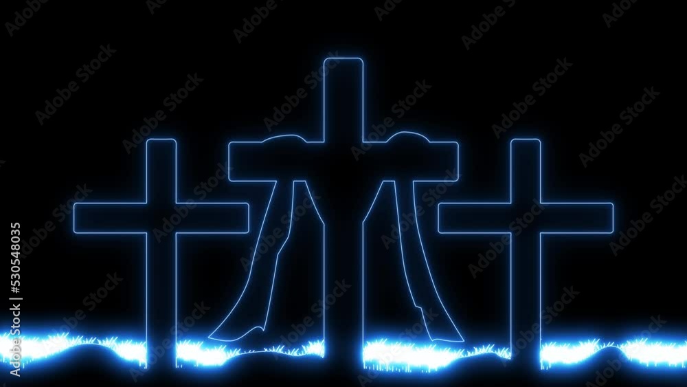 The cross of Jesus Christ in the midst of the cross of thieves. Three ...