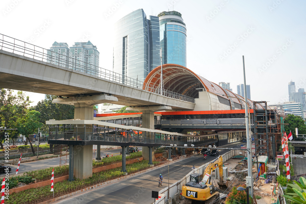 Jakarta - June, 2022 : The situation on Jalan Rasuna Said in South ...