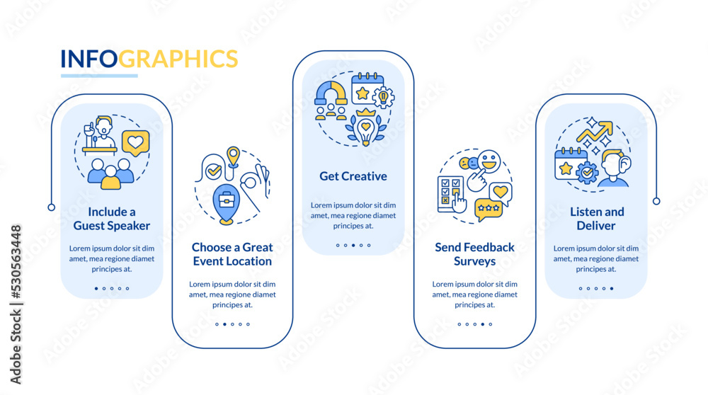Increasing business events attendance rectangle infographic template ...