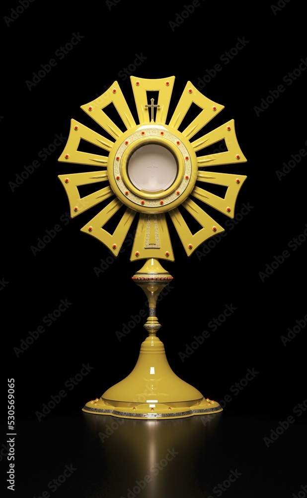 Jesus Christ in the monstrance present in the Sacrament of the ...