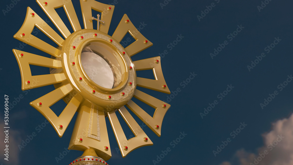 Jesus Christ in the monstrance present in the Sacrament of the ...