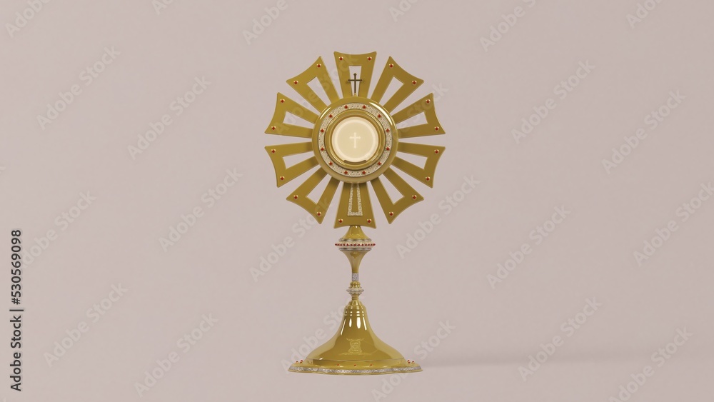 Jesus Christ in the monstrance present in the Sacrament of the ...
