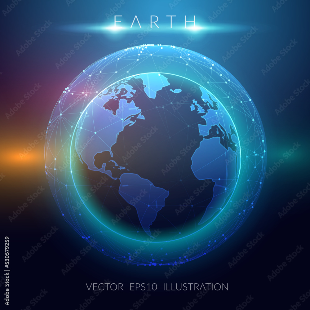 Global technology background with circuit diagram Stock Vector | Adobe ...