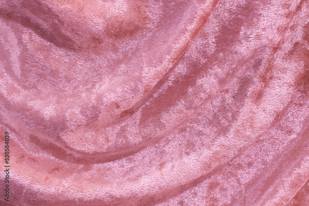 Pink velvet fabric surface from above. velvet texture pink color ...