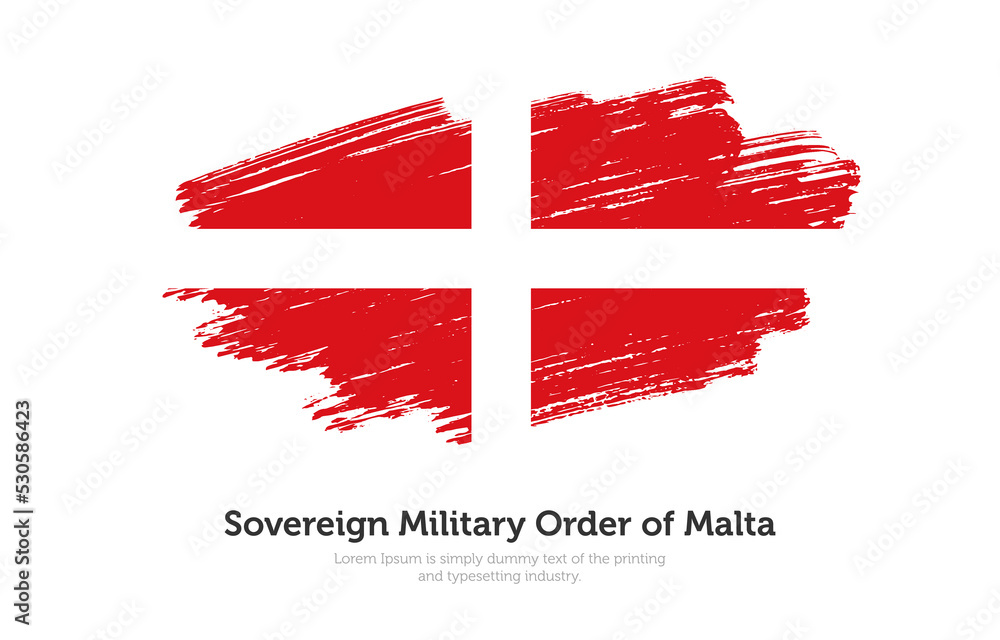 Modern brushed patriotic flag of Sovereign Military Order of Malta ...